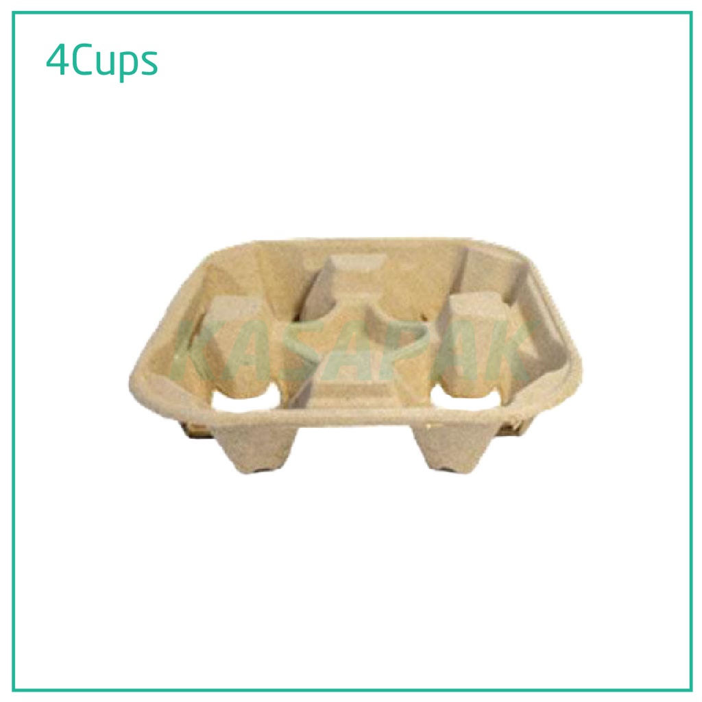 4Cups Pulp Fiber Carrier 250/ctn | KASAPAK